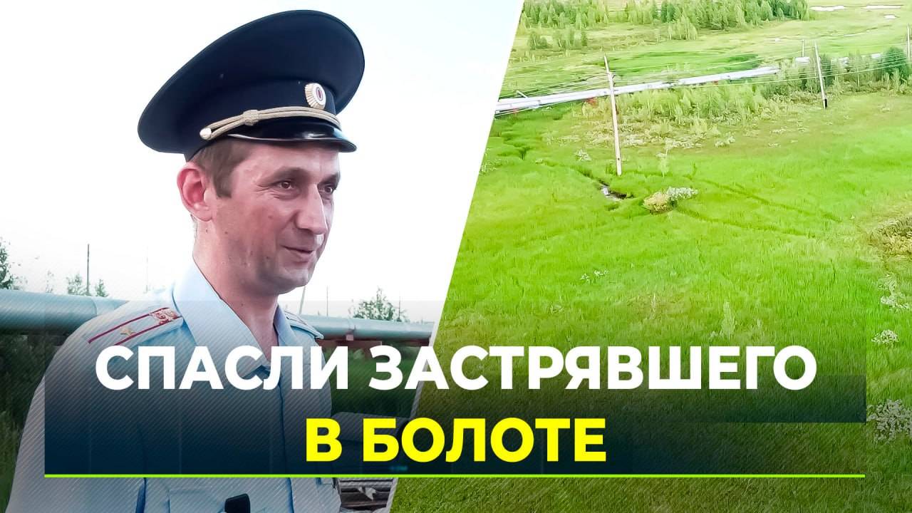 В Надыме полицейские спасли мужчину с деменцией, который увяз в болоте