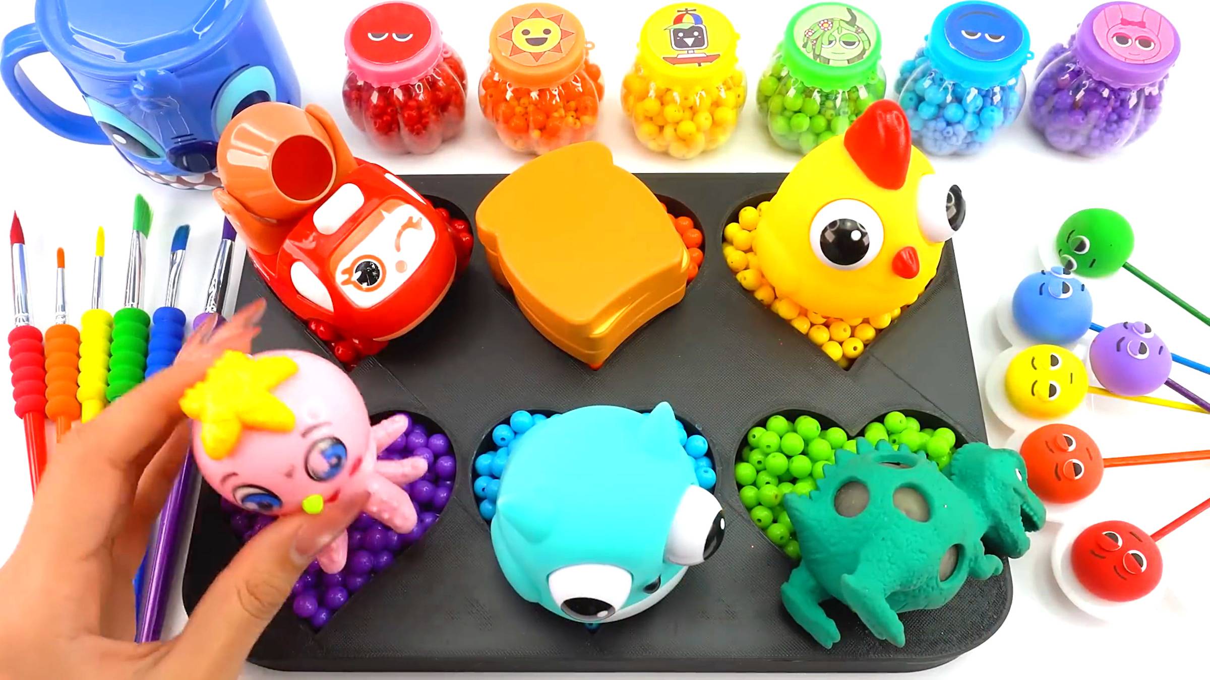 Мультик залипательные для малышей. АСМР. Бусинки. Игрушки