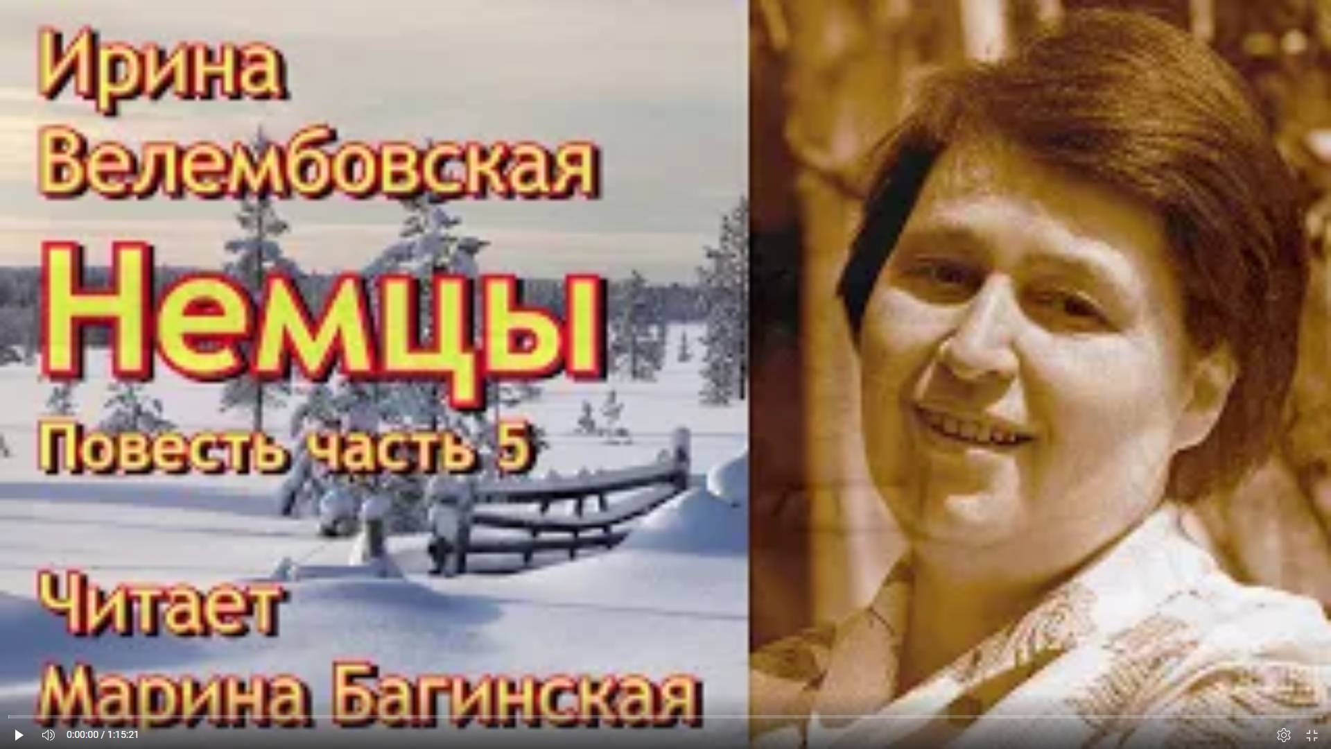 Аудиокнига Ирина Велембовская _Немцы_ Повесть часть 5 Читает Марина Багинская