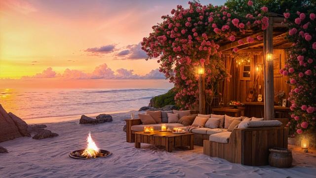 НЕЗАБЫВАЕМЫЙ уютный вечер / Шум ПРИБОЯ и крики чаек / Приятная МУЗЫКА и треск КОСТРА...