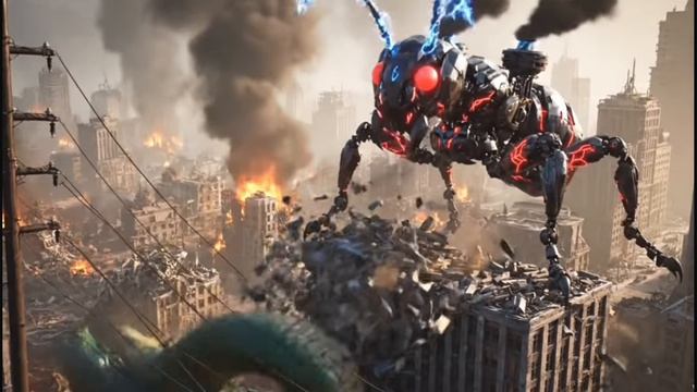 Гигантская змея против Робота-Муравья.