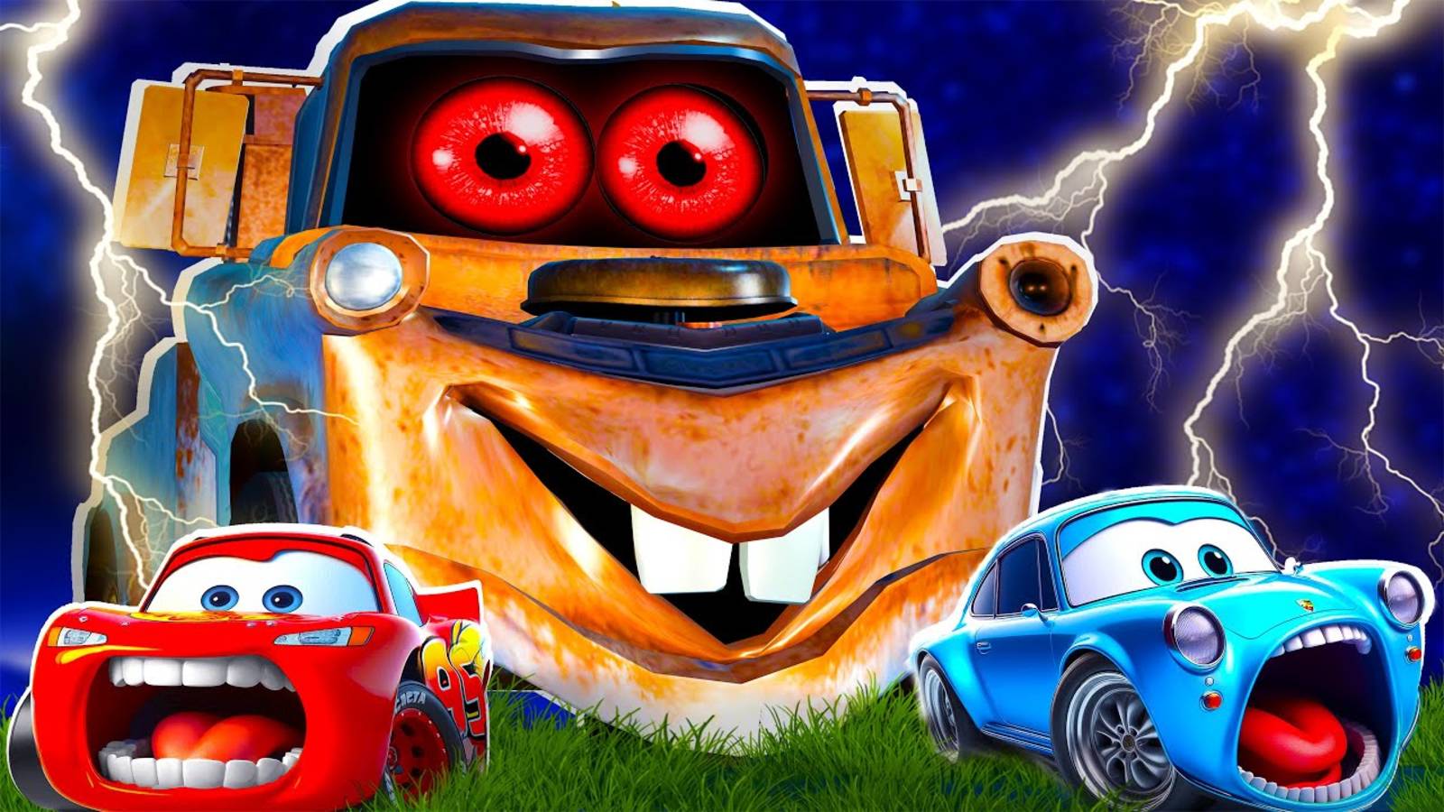 ⭐🤖КЛЕВЫЕ МАШИНКИ МОЛНИЯ МАКВИН И ЕГО ЛУЧШАЯ ПОДРУГА САЛЛИ ПРОТИВ ГРУЗОВИКА⭐🤖