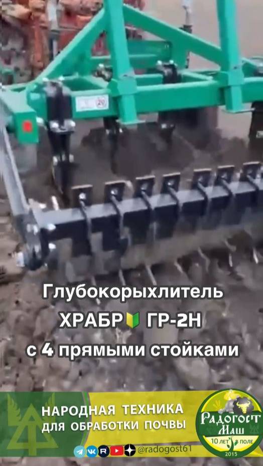 АГРО СЕНСАЦИЯ 🔰 Глубокорыхлитель "Храбр" ГР-2.0Н на 4 стойки от Радогост_Маш 🔰