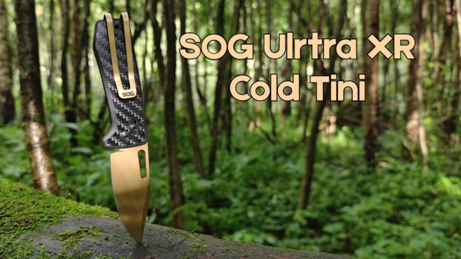 Ультра тонкий и лёгкий складной нож SOG Ultra XR Gold Tini