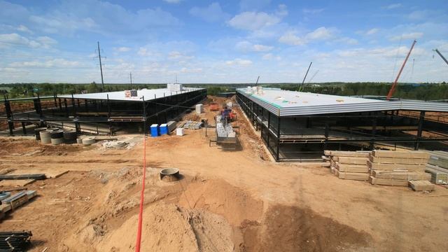 Time lapse - Строительство многоуровневого паркинга на площадке кинопарка МОСКИНО