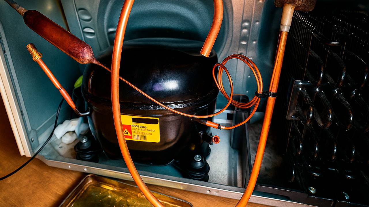 Холодильник LG. Обычная переделка на обычный компрессор