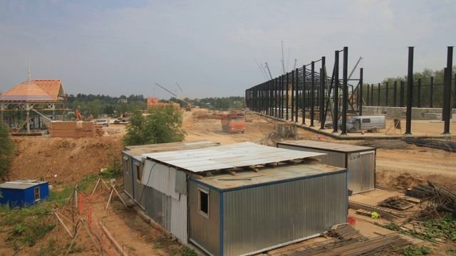 Time lapse - Строительство конного комплекса на площадке МОСКИНО