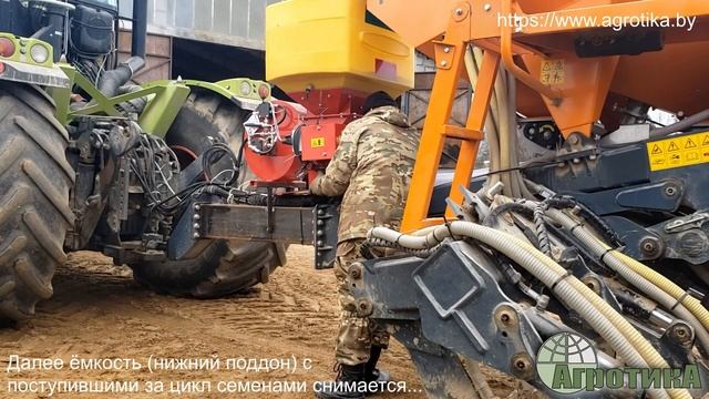 Запуск сеялки Technik-Plus Turbo Jet12 + MZURI для посева сидератов и  внесения удобрений.