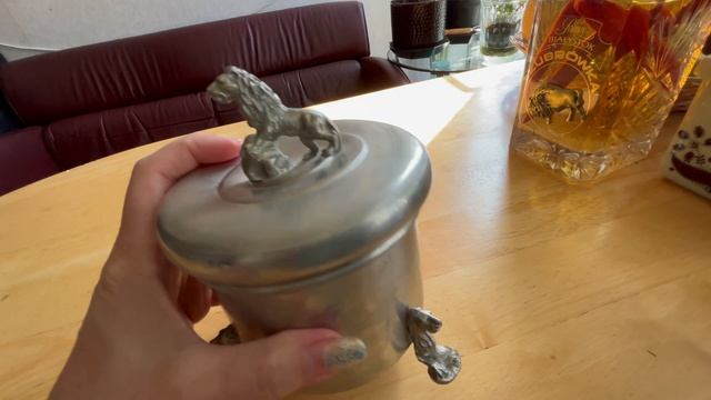 Оловянная банка с крышкой. Норвегия 🇳🇴