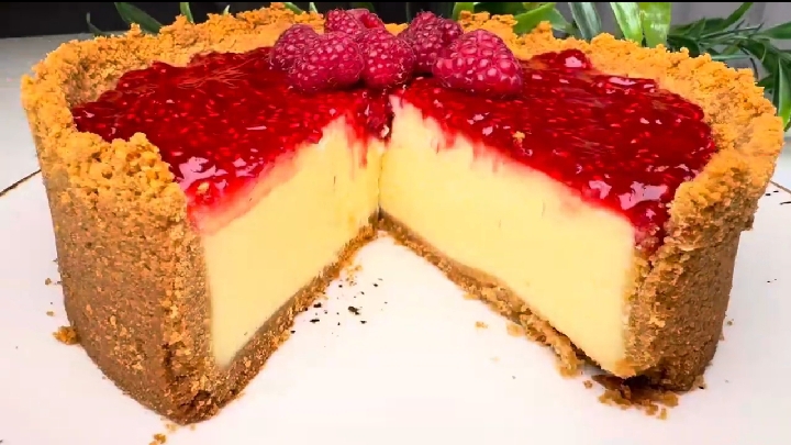 Нежный и ароматный ЧИЗКЕЙК...🥧🍒😋    Рецепт в описании ✍️