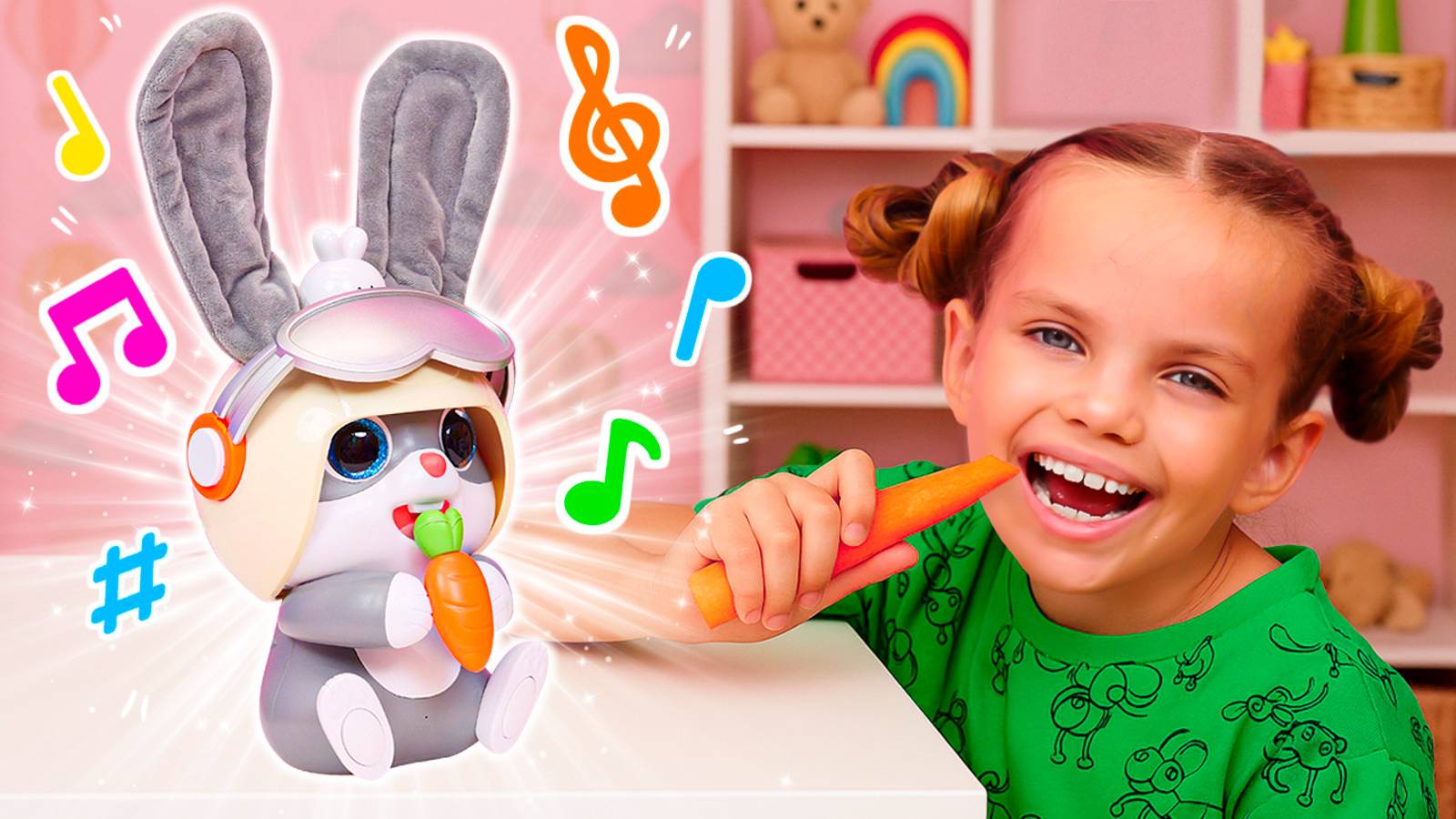 🥕Игрушка кролик Вивид Фелла! Наш день с Ми-Ми. Vivid Fella поёт, танцует и просит морковку!