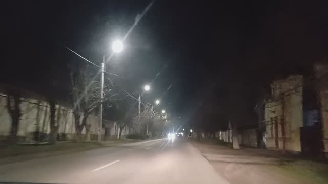 Григориополь ночью. 30 декабря 2024 года. С Красной Горки в центр.