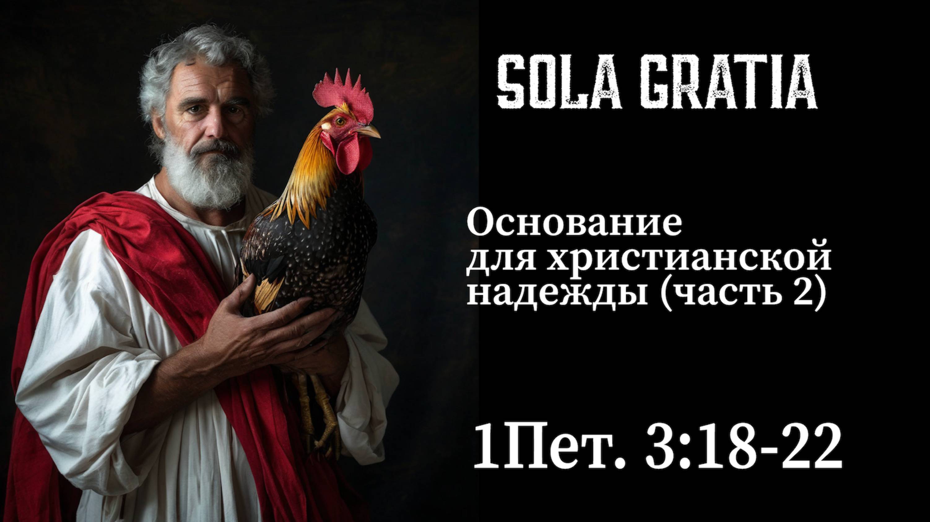 Основание для христианской надежды Часть 2 (1Пет. 3:18-22) | ЦЕРКОВЬ SOLA GRATIA