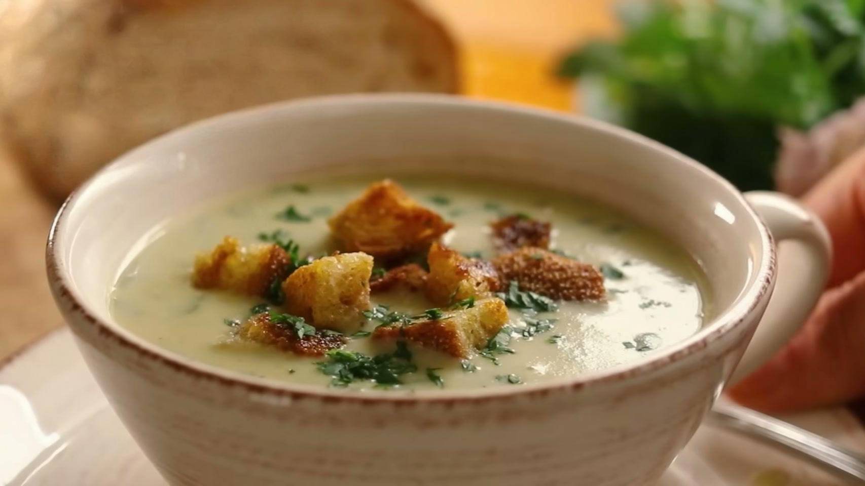 Кремовый Чесночный Суп - Простой Рецепт - Супы рецепты