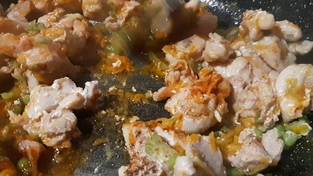 Мясо с рисом и овощами