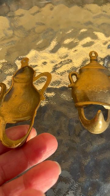 Крючочки для кухни «Чайник и сахарница» латунь.