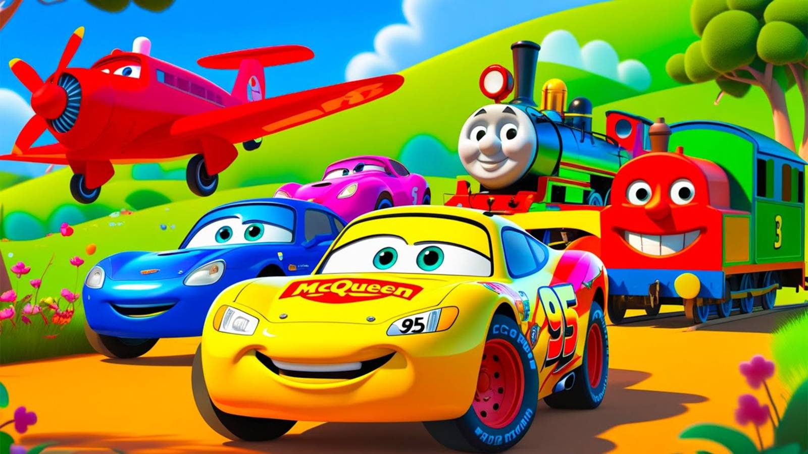 МАШИНКИ СУПЕРГЕРОИ МОЛНИЯ МАКВИН🤝🐘 И ЕГО ДРУЗЬЯ ИГРАЮТ В ФУТБОЛ