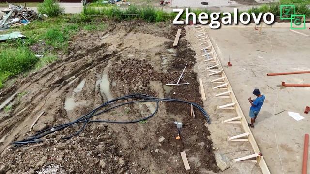 УКЛАДКА ПЕСЧАНОЙ ПОДУШКИ ПОД ПЛИТНЫЙ ФУНДАМЕНТ 120 ТОНН + СБОРКА КАНАЛИЗАЦИИ