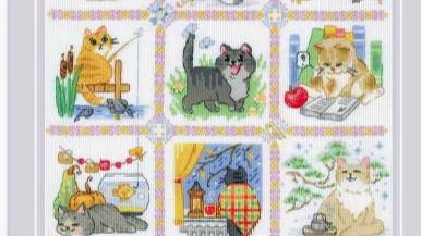 Вышивка крестиком от Риолис "Кошачий календарь" 9