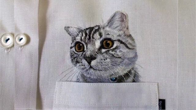 КОТИКИ в КАРМАШКАХ. Вышивка  Hiroko Kubota