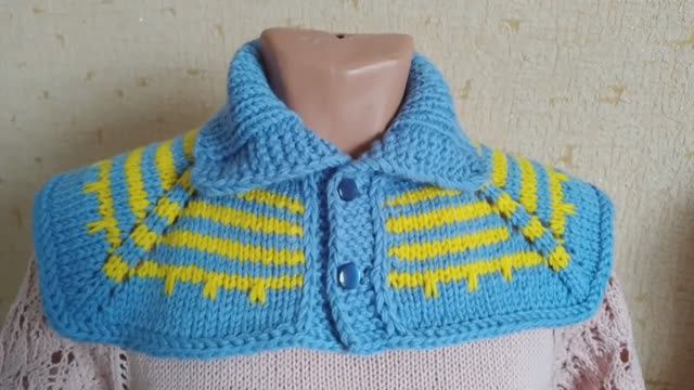 Вязание//Красивая детская манишка на пуговицах💥самая удобная модель💥