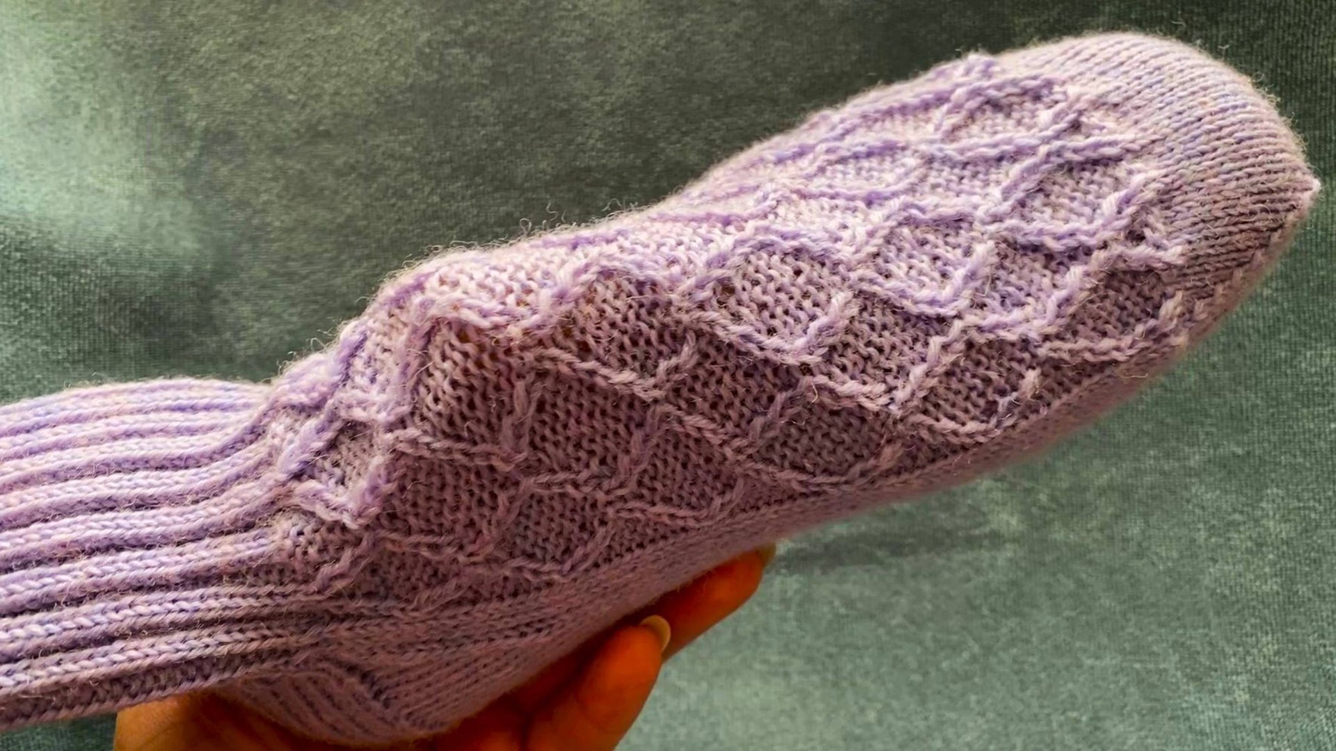 Узор ромбы для носков