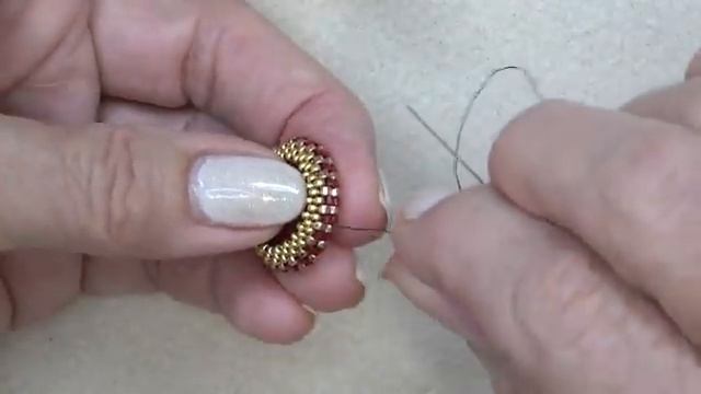 Подвеска в виде Риволи диаметром 18 мм от Bronzepony Beaded Jewelry