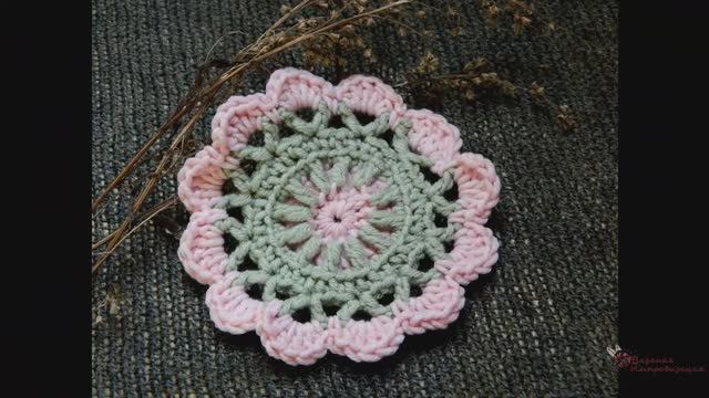 Цветочный мотив - мандала крючком