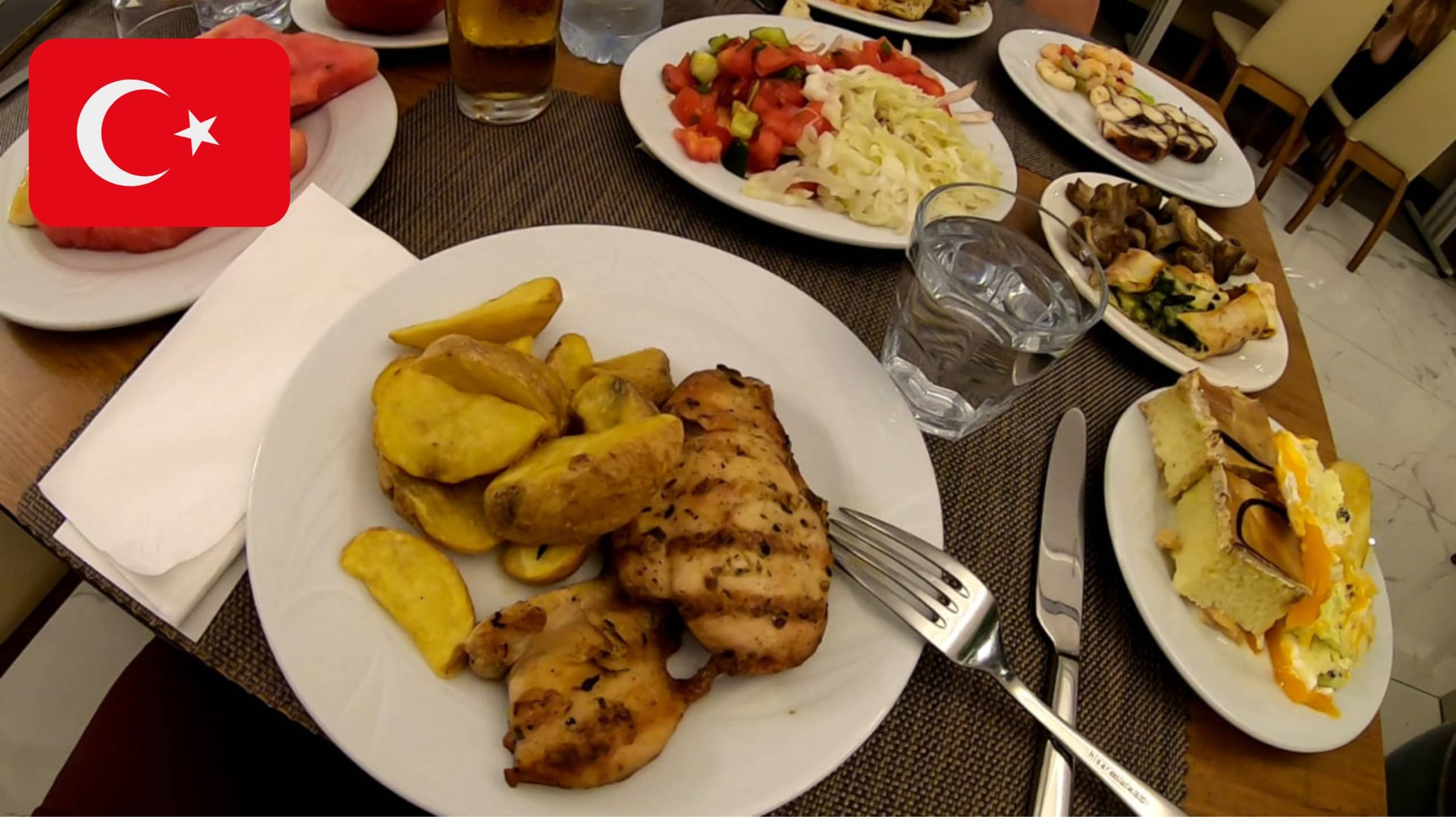 #14 Ужин. Обзор лобби отеля. Приятный вечер в Club Phaselis Rose 5*. Турция. Текирова. Август 2025