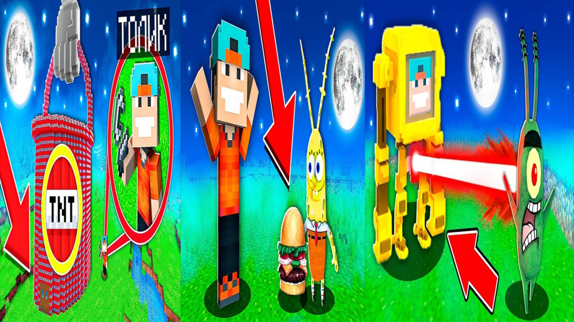 МОИ РЕАКЦИИ НА ВИДЕО ВЛАДУСА В МИРЕ ГУБКИ БОБА | ГУБКА БОБ В МАЙНКРАФТ (СБОРНИК) ЧАСТЬ 2