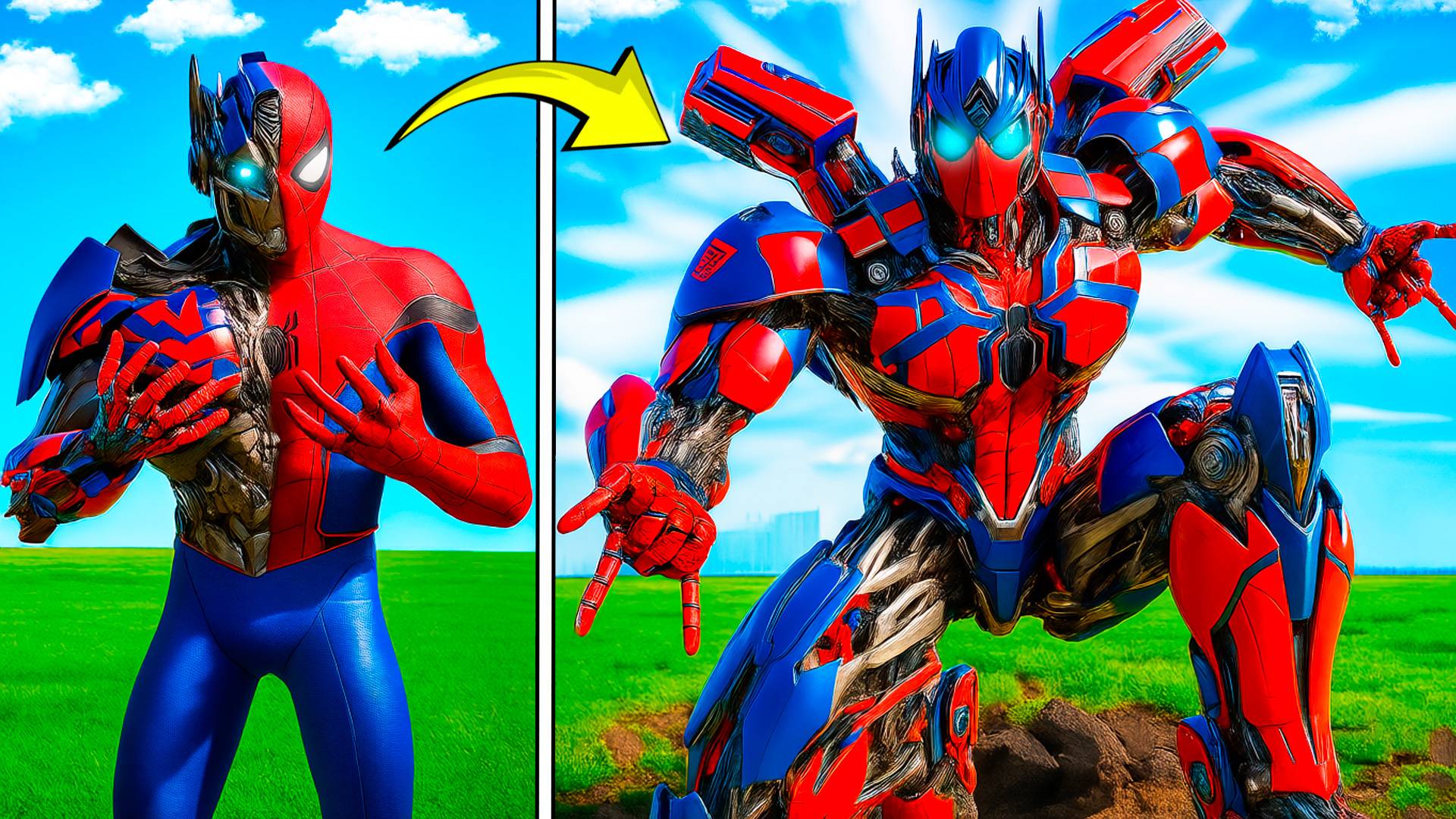 ПРОКАЧАЛ ЧЕЛОВЕКА ПАУКА в ОПТИМУСА ПРАЙМА ТРАНСФОРМЕРА В ГТА 5! ЭВОЛЮЦИЯ В GTA 5 ОНЛАЙН