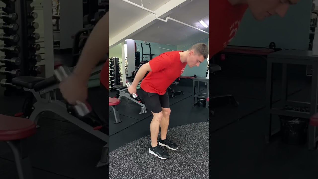 Разгибание рук стоя в наклоне