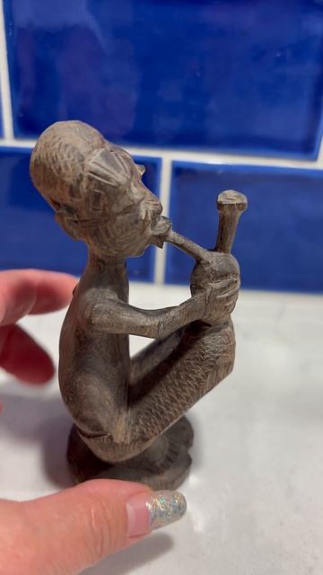 Африканская деревянная фигурка «Человек курящий трубку» Танзания 🇹🇿