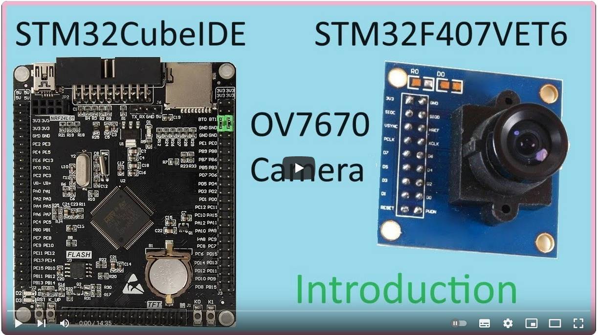 119. STM32CubeIDE Camera. OV7670 with STM32F407VET6