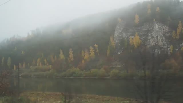 Кунгур - Кишерть вид из окна поезда (Транссибирская магистраль, Урал).