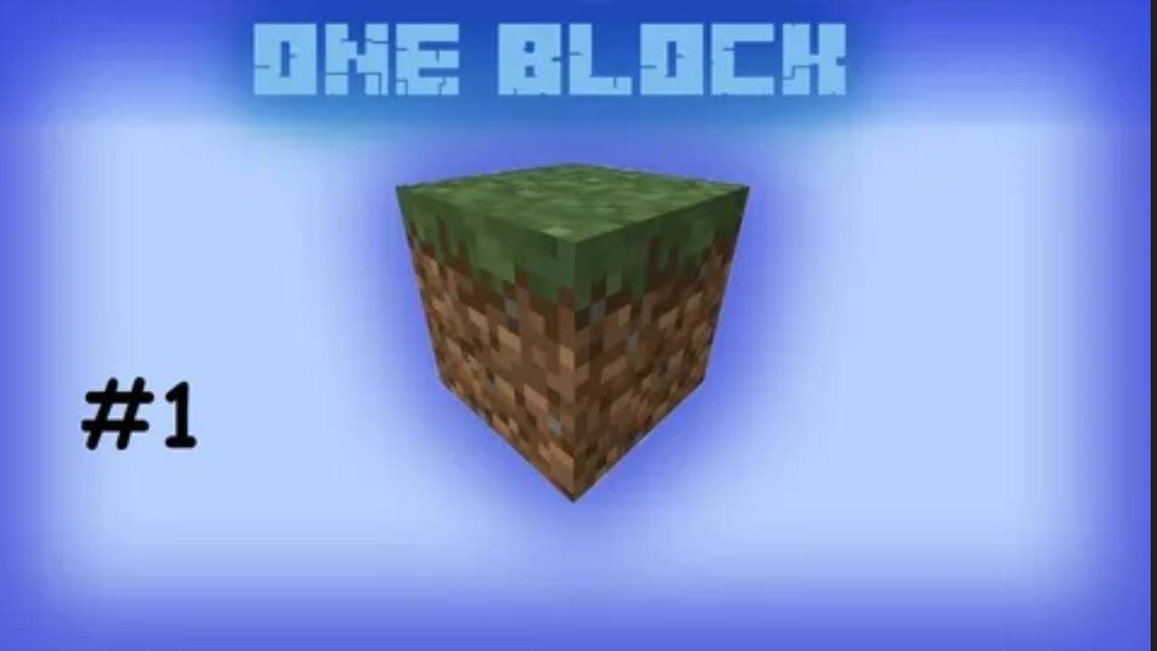 играю в майнкрафт ,но только на одном блоке, 1 часть.