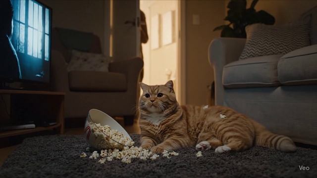 Василий тоже обожает попкорн