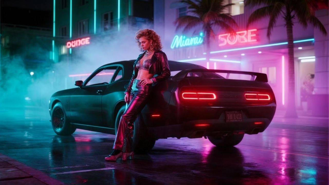 Through the 80s Skyline – Pixel Rain // Cinematic Synthwave