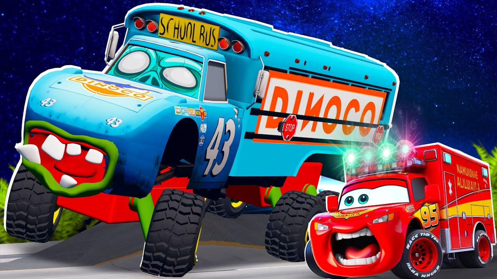 🔥⭐КРУТЫЕ МАШИНКИ МОЛНИЯ МАКВИН И ЕГО ДРУЗЬЯ В ГОНКЕ С МАШИНКОЙ СКОРОЙ ПОМОЩИ🔥⭐МУЛЬТФИЛЬМ