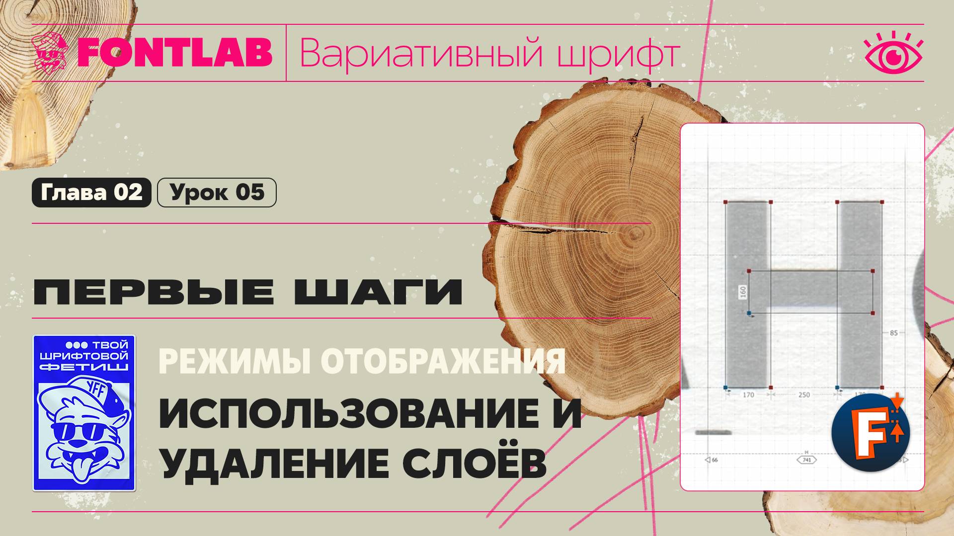 ДВШ 02-05 Первые шаги – Режимы отображения и удаление слоёв – Урок Fontlab