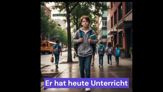 Глагол haben — сделано в Clipchamp