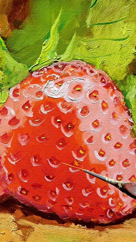 Клубника.Живопись маслом