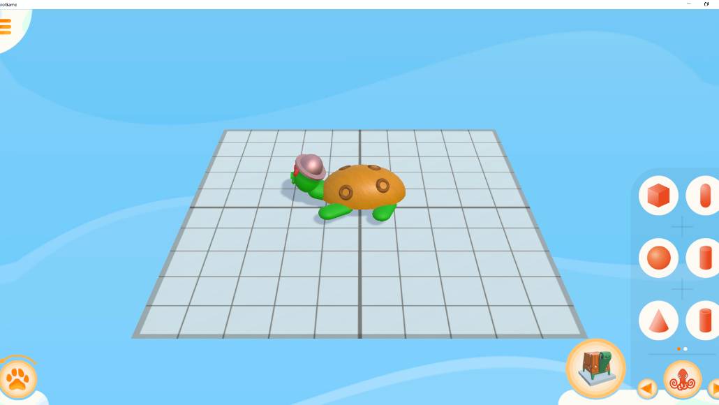 Видеоурок по 3D моделированию по теме «Черепаха Тортилла» в программе для эвм "LigroGame"