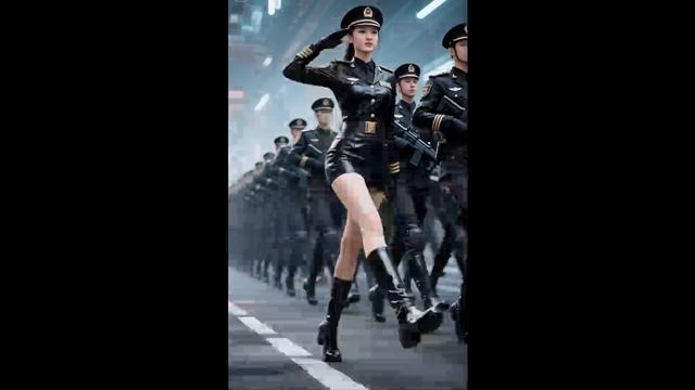 Китай 2025  стройные ряды марширующих военных