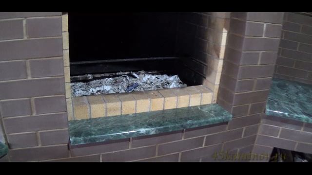 Мангал + печь (столешница змеевик)