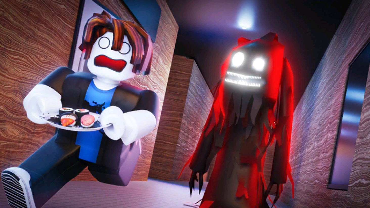 Готовлю суши в Чёртовом Суши-Ресторане!﹥ Scary sushi Roblox [1]