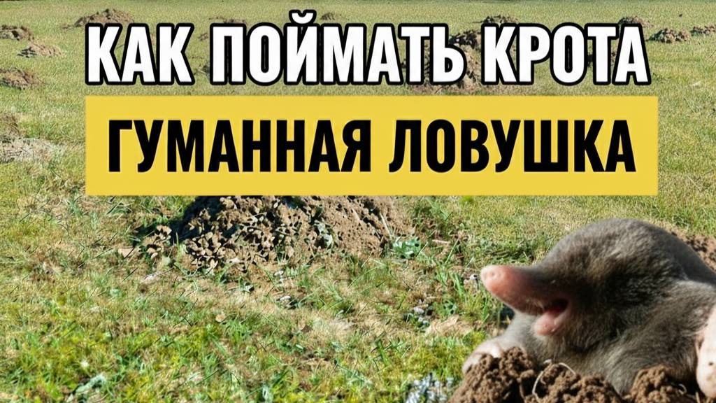 Как поймать крота с помощью банки. Гуманная ловушка