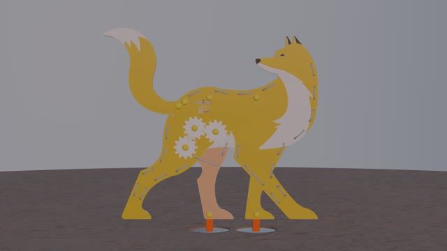 Элемент патриотической площадки "Лиса" с подвижными частями