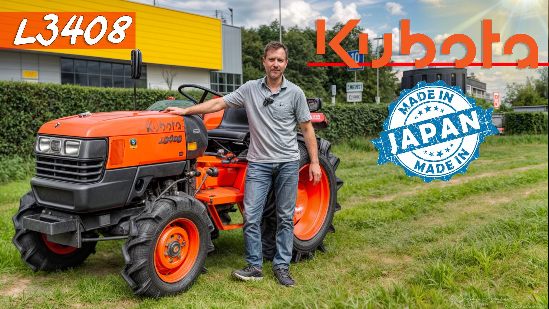Японская легенда! Сделан в Японии! Минитрактор дизельный Kubota L3408 4WD