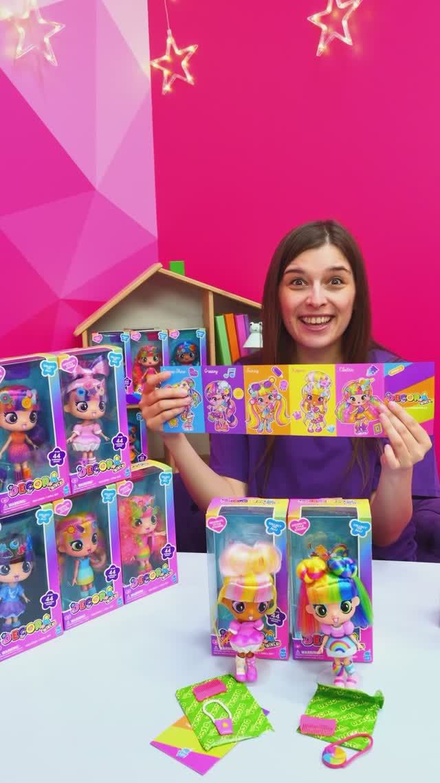 🎀 Распаковка Декора Герлз! Куклы Регина и Декора! Украшаем кукол стикерами и примеряем сумочки 💖✨